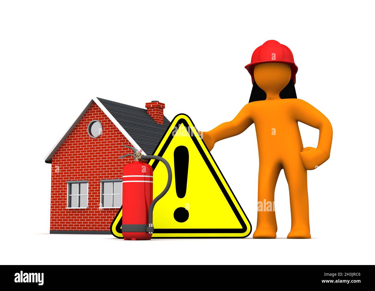 3d man fire extinguisher hi-res stock photography and images - Alamy