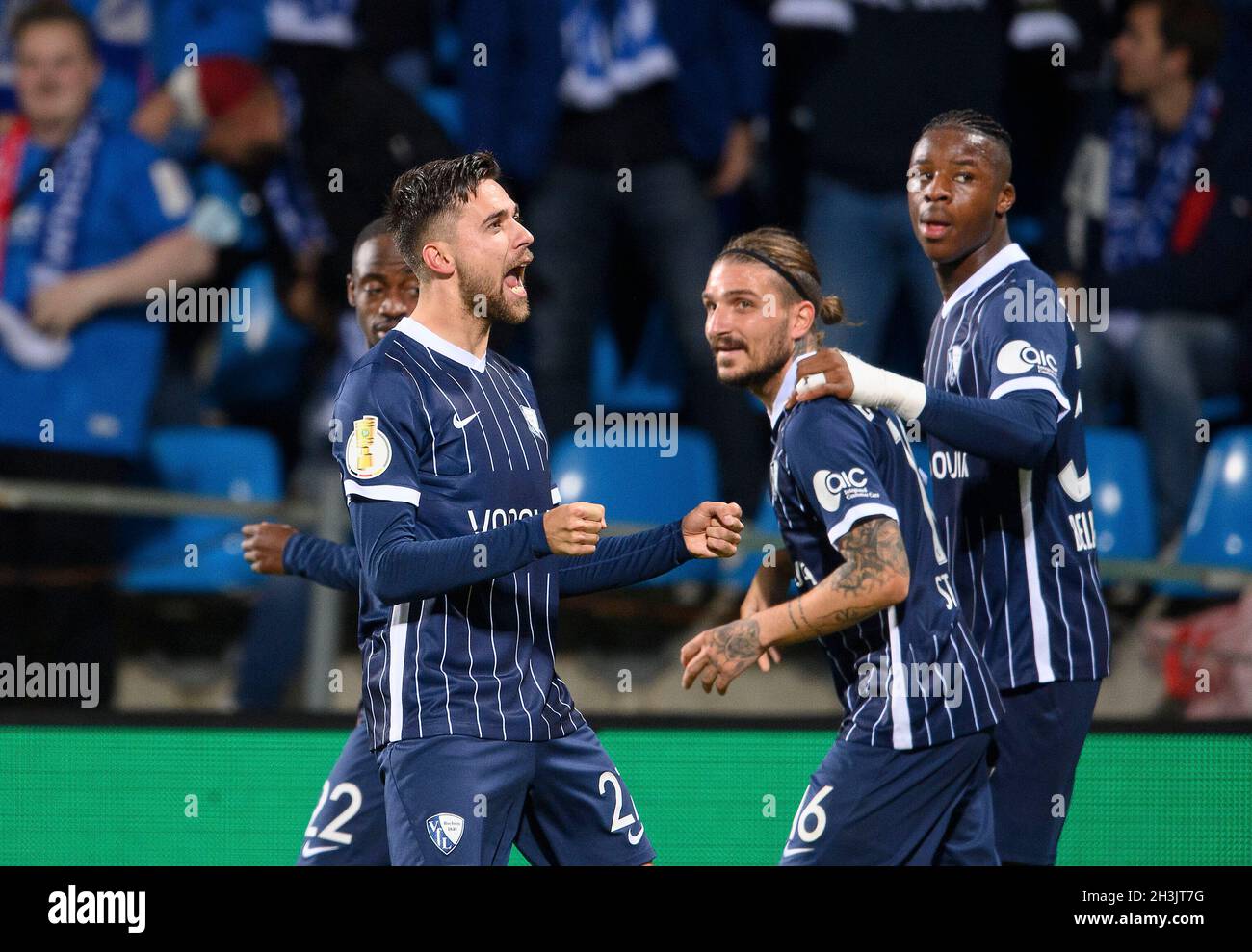 jubilation Milos PANTOVIC (BO) after his goal to 2-0, Soccer DFB Pokal ...