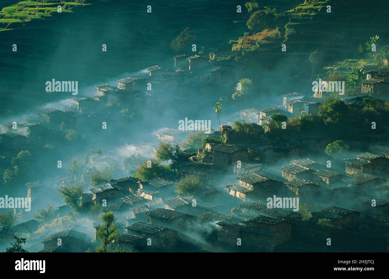 Nepal, Gorkha area, Gurung village of Laprak Stock Photo - Alamy