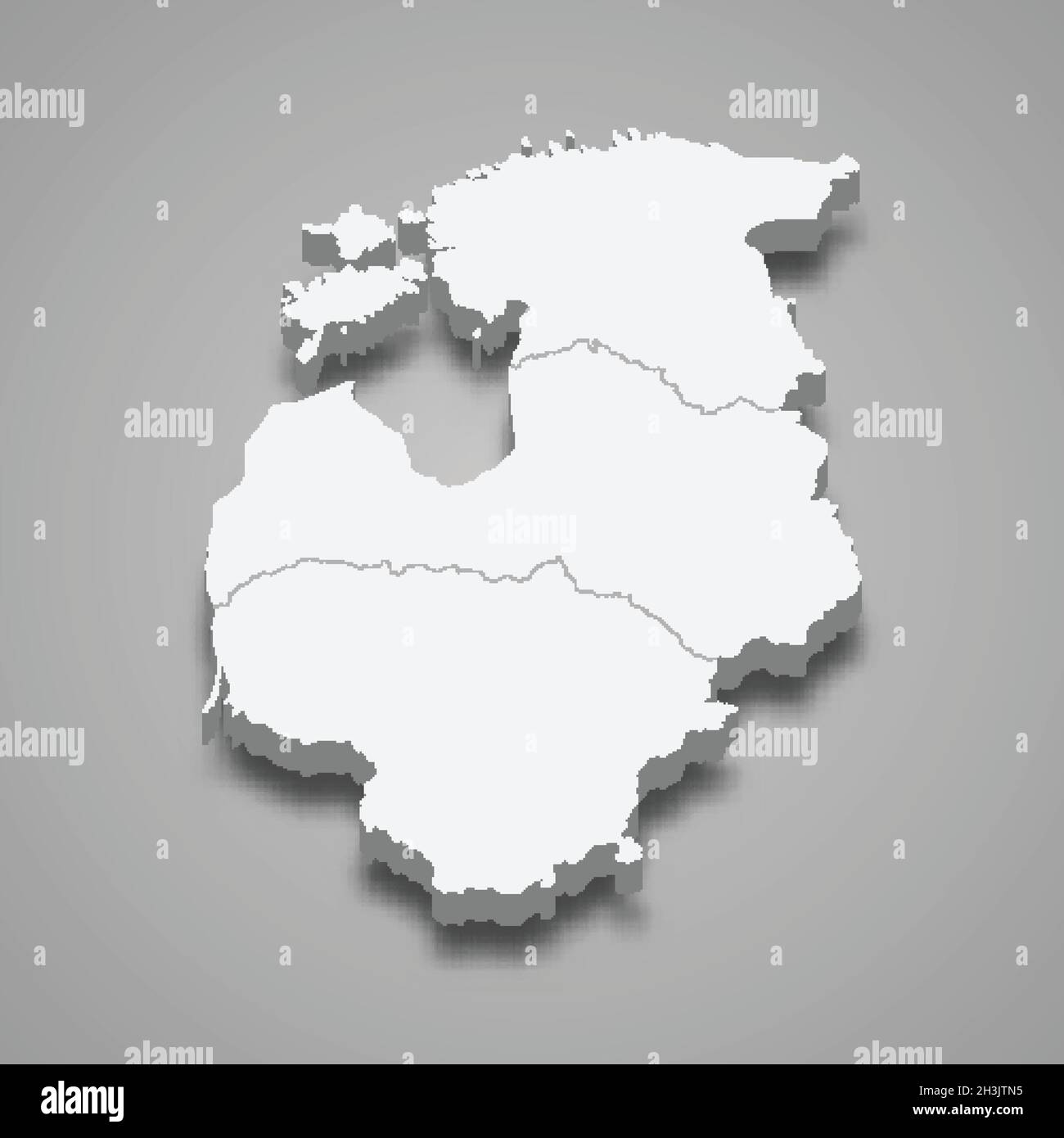 The baltic states map Black and White Stock Photos & Images - Alamy