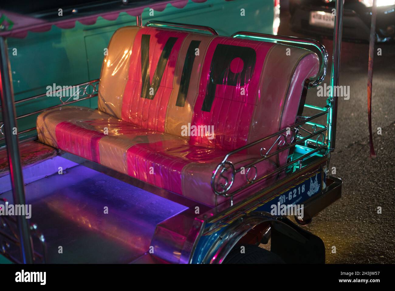 Closeup of VIP sit chair in tuk-tuk taxi Stock Photo - Alamy