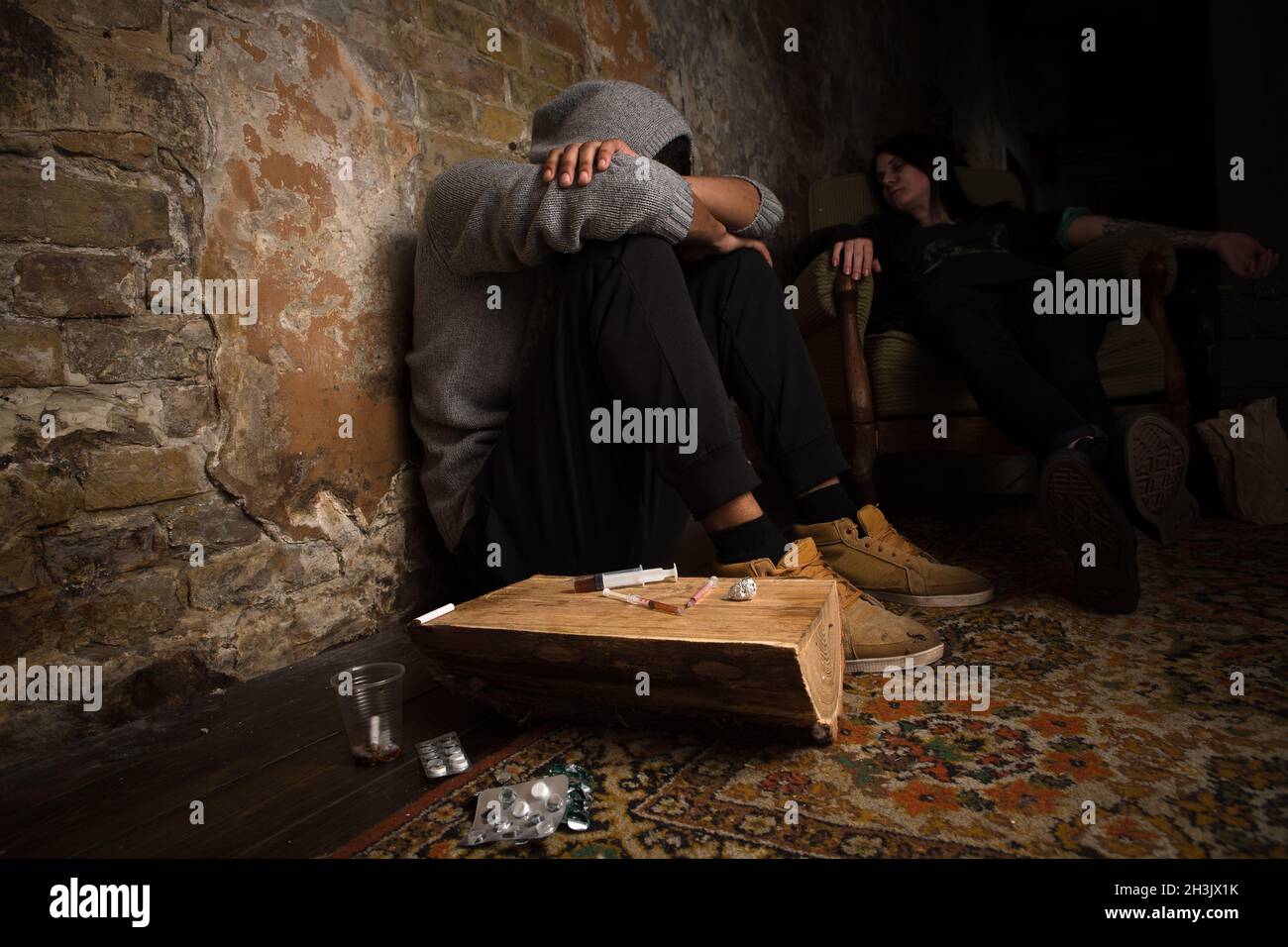 Narcotics and drugs concept Stock Photo - Alamy