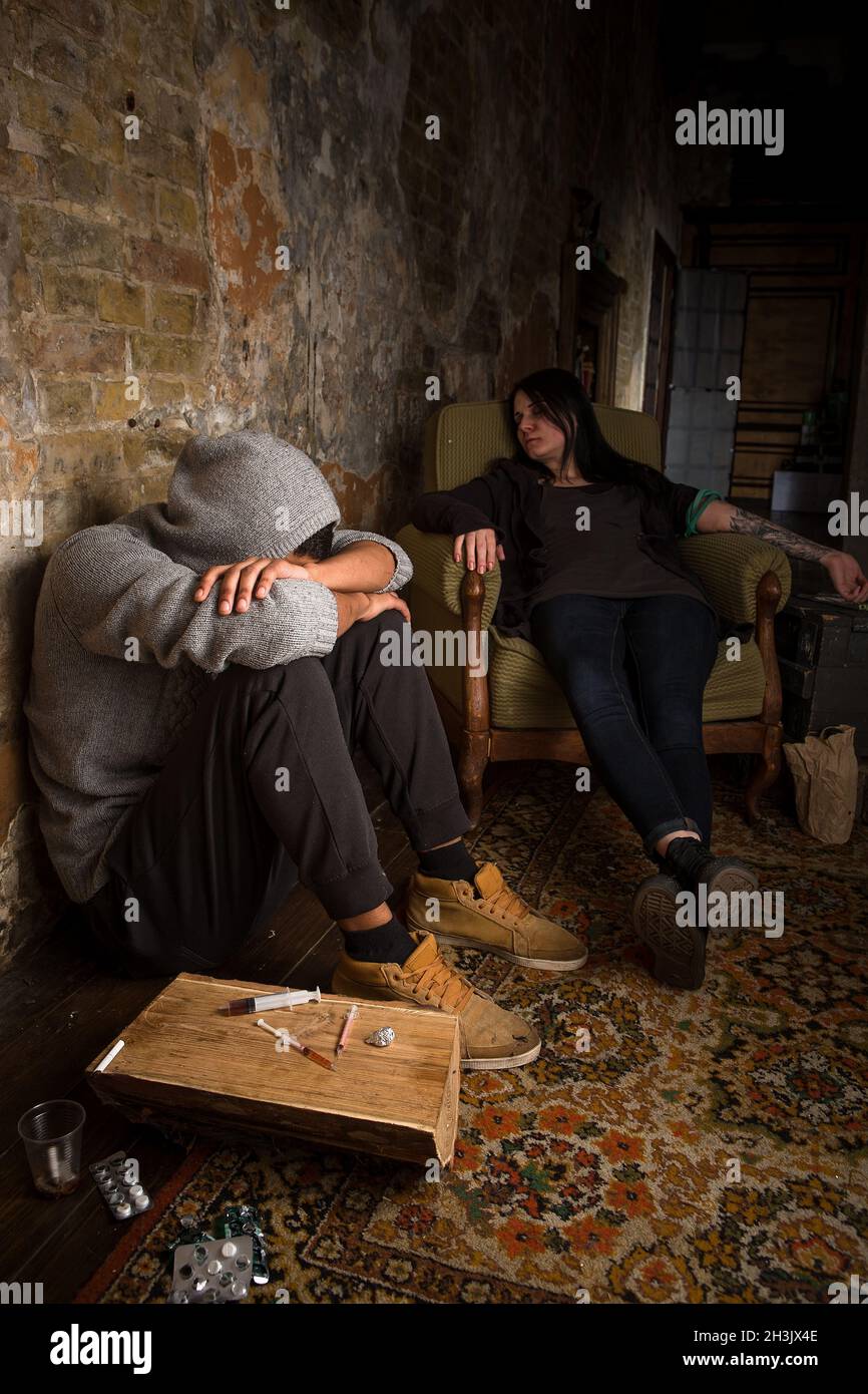 Narcotics and drugs concept Stock Photo - Alamy