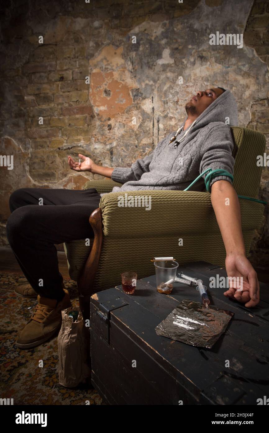 Narcotics and drugs concept Stock Photo - Alamy