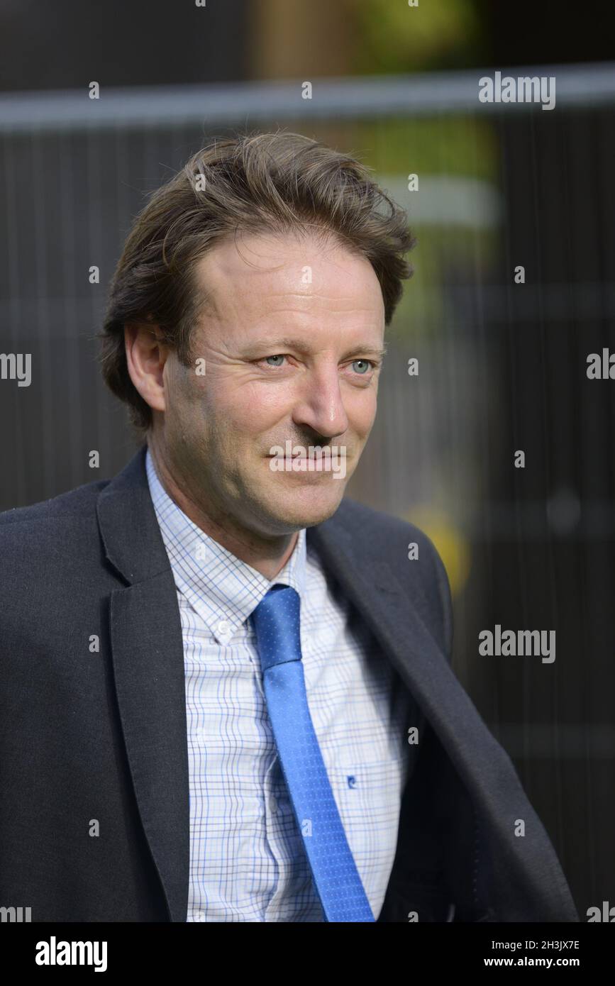 Derek Thomas MP (Conservative: St Ives) on College Green, Westminster ...