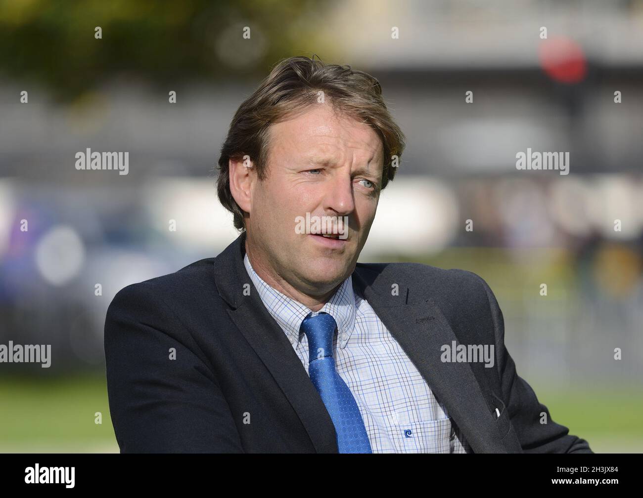 Derek Thomas MP (Conservative: St Ives) on College Green, Westminster ...