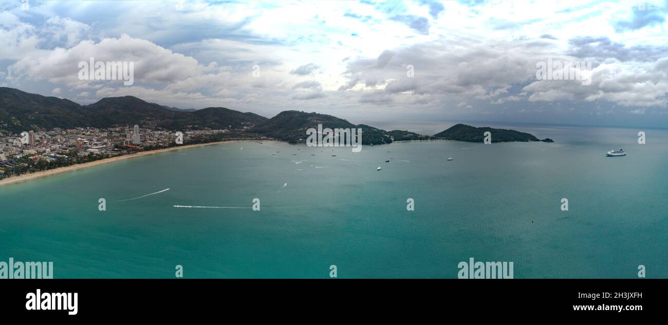 Beautiful aerial view of Patong beach in Phuket Stock Photo - Alamy