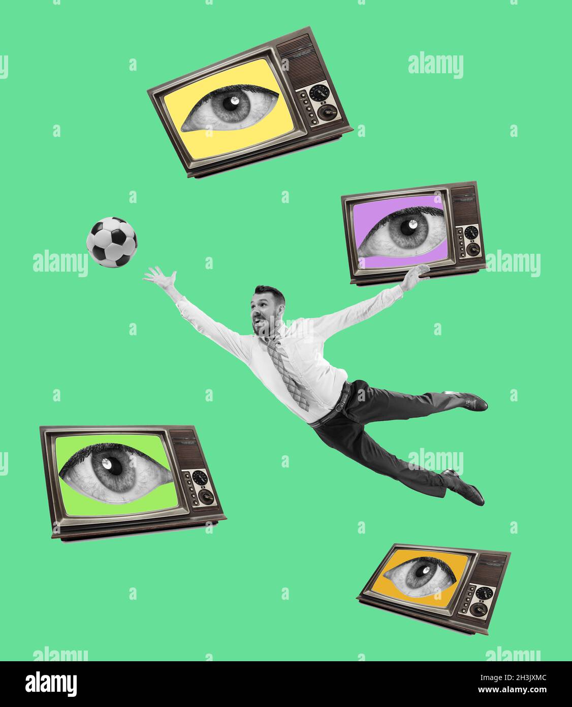 Modern design, contemporary art collage. Inspiration, idea, trendy ...