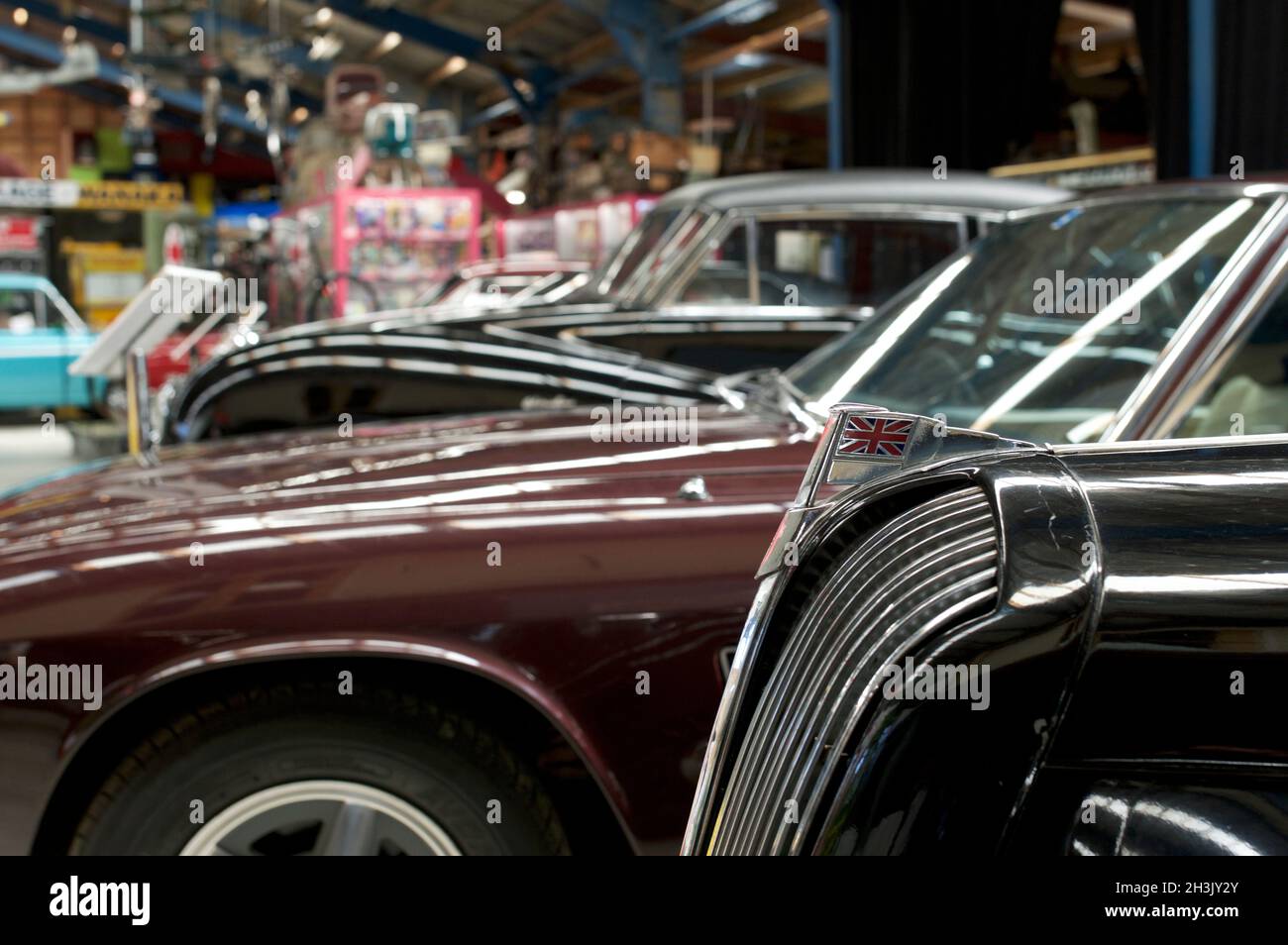 Classic British cars on display in New Zealand Stock Photo - Alamy