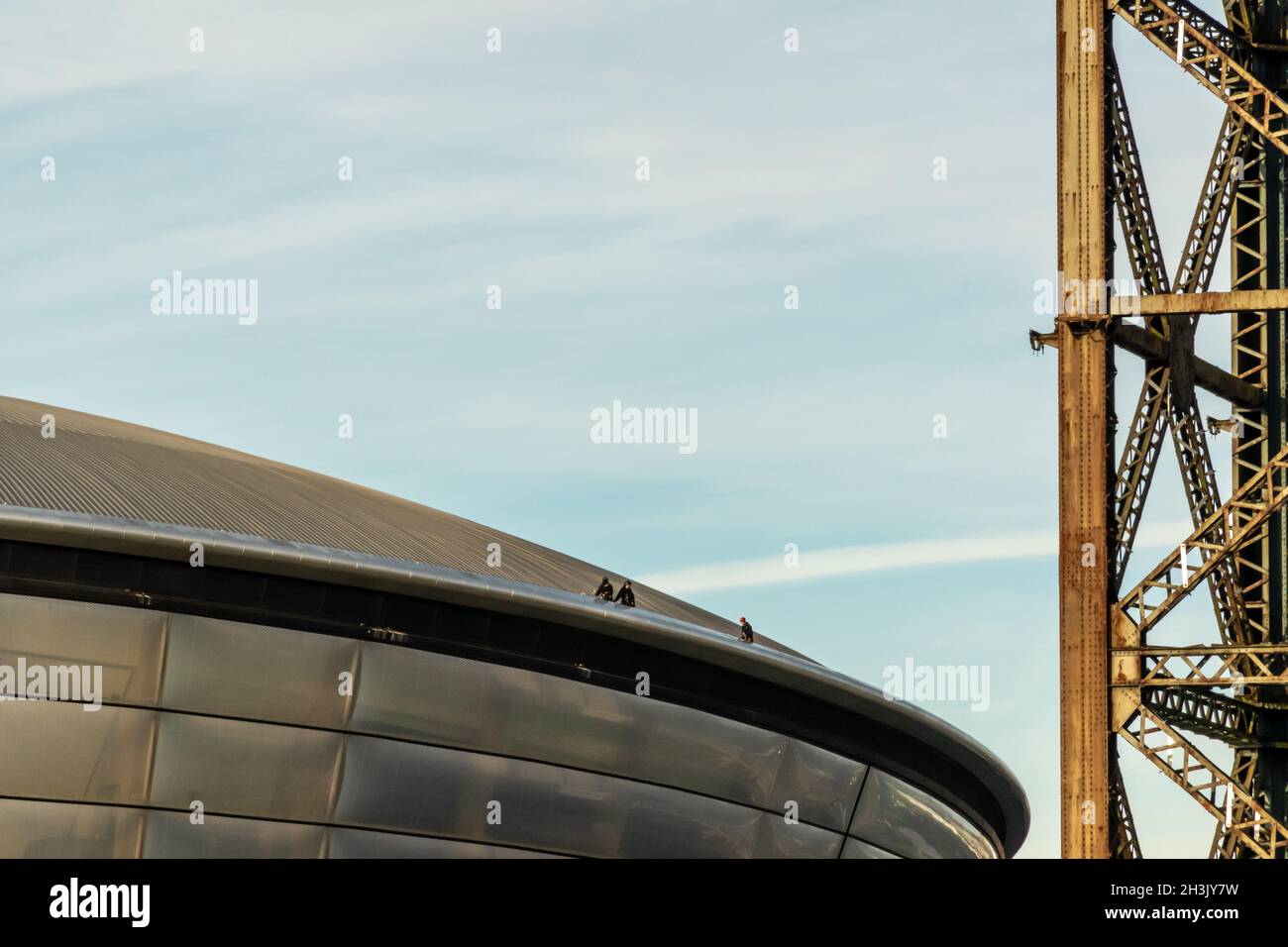 Security Personel search the rooftop of Blue Zone host venue, the SEC ...