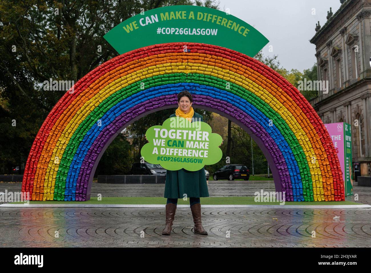 EDITORIAL USE ONLY Alison Thewliss, MP for Glasgow Central, infront of ...