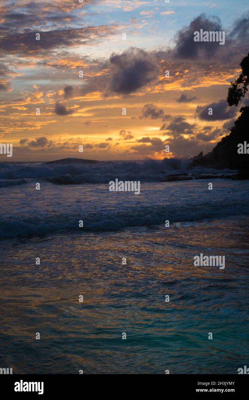 Amazing sea beach sunset Stock Photo - Alamy