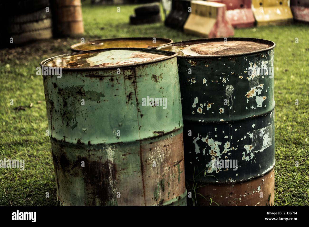 Old rust metal barrel hi-res stock photography and images - Alamy