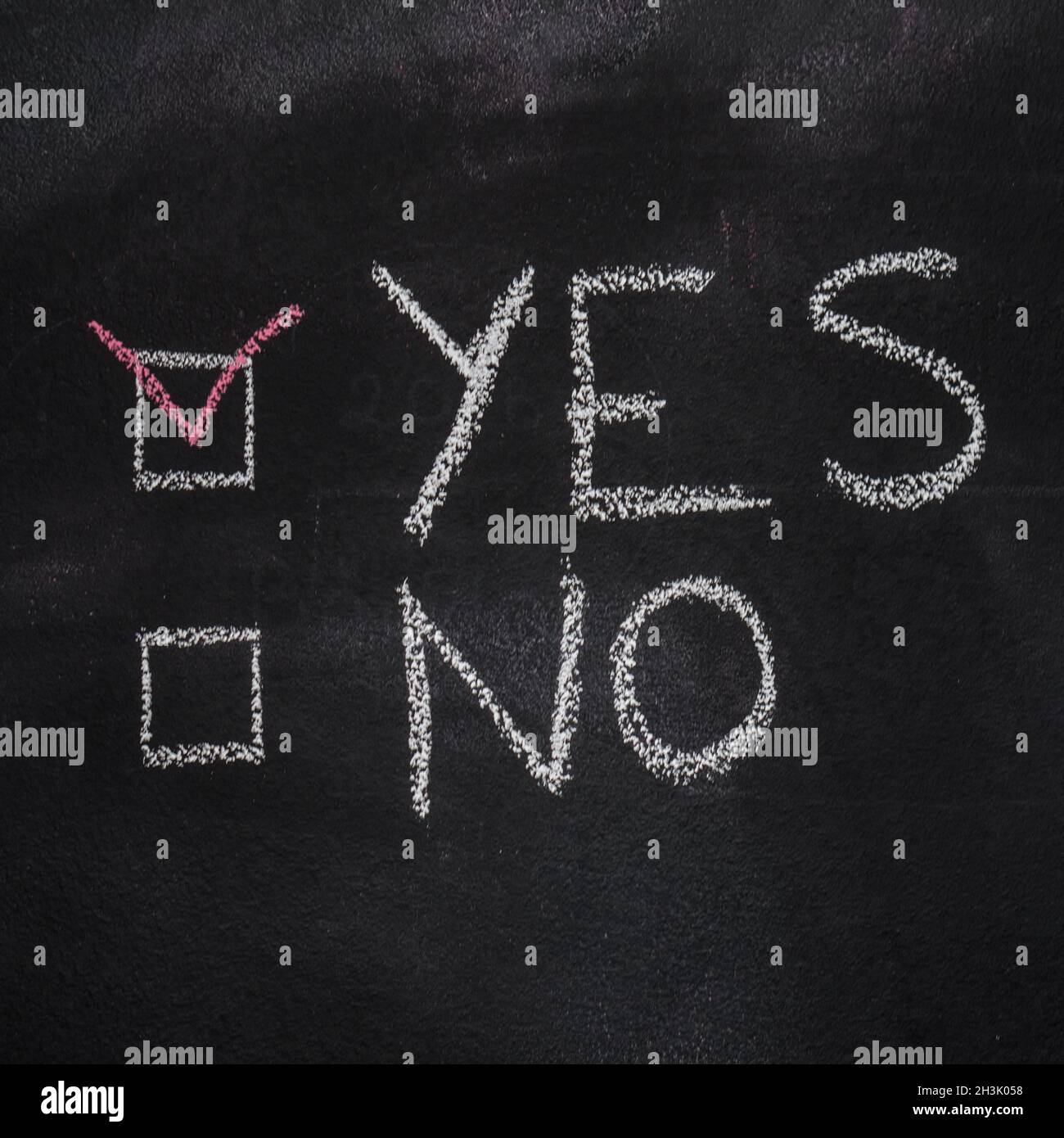 Yes no black white hi-res stock photography and images - Alamy