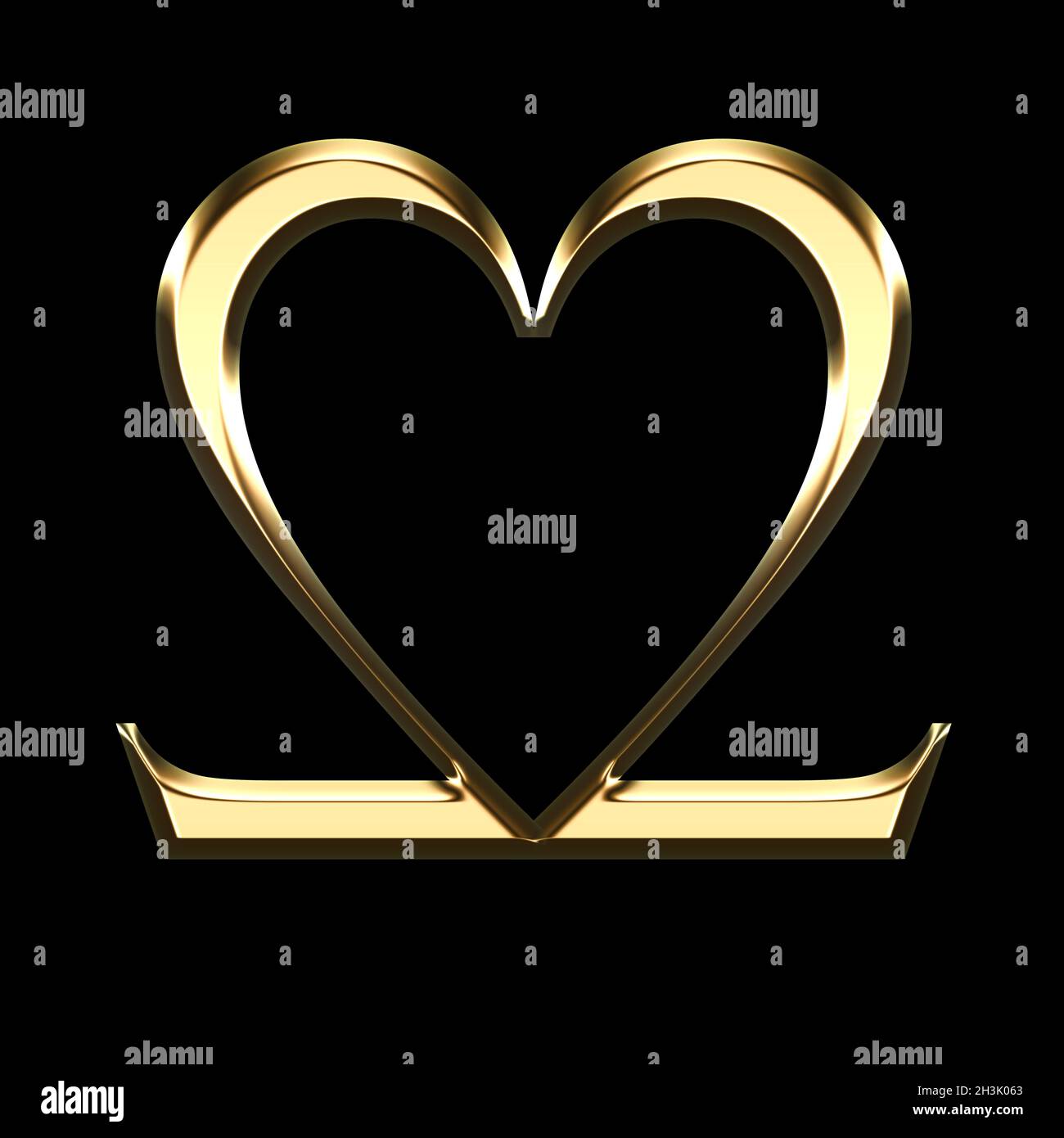 golden number 22 in heart shape - 2022 new year - love theme - age 22 ...