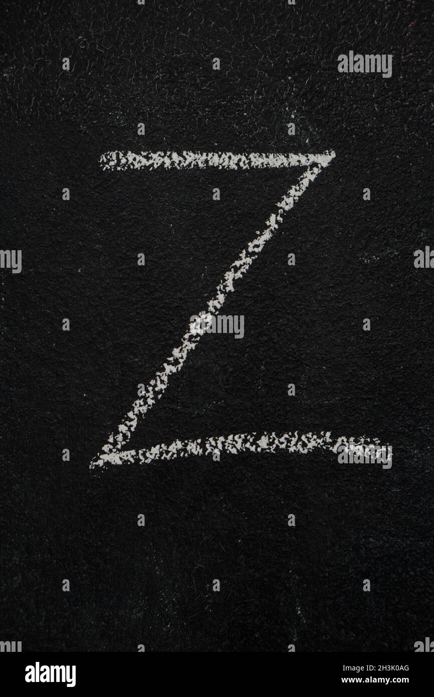 Letter Z on black chalkboard Stock Photo - Alamy