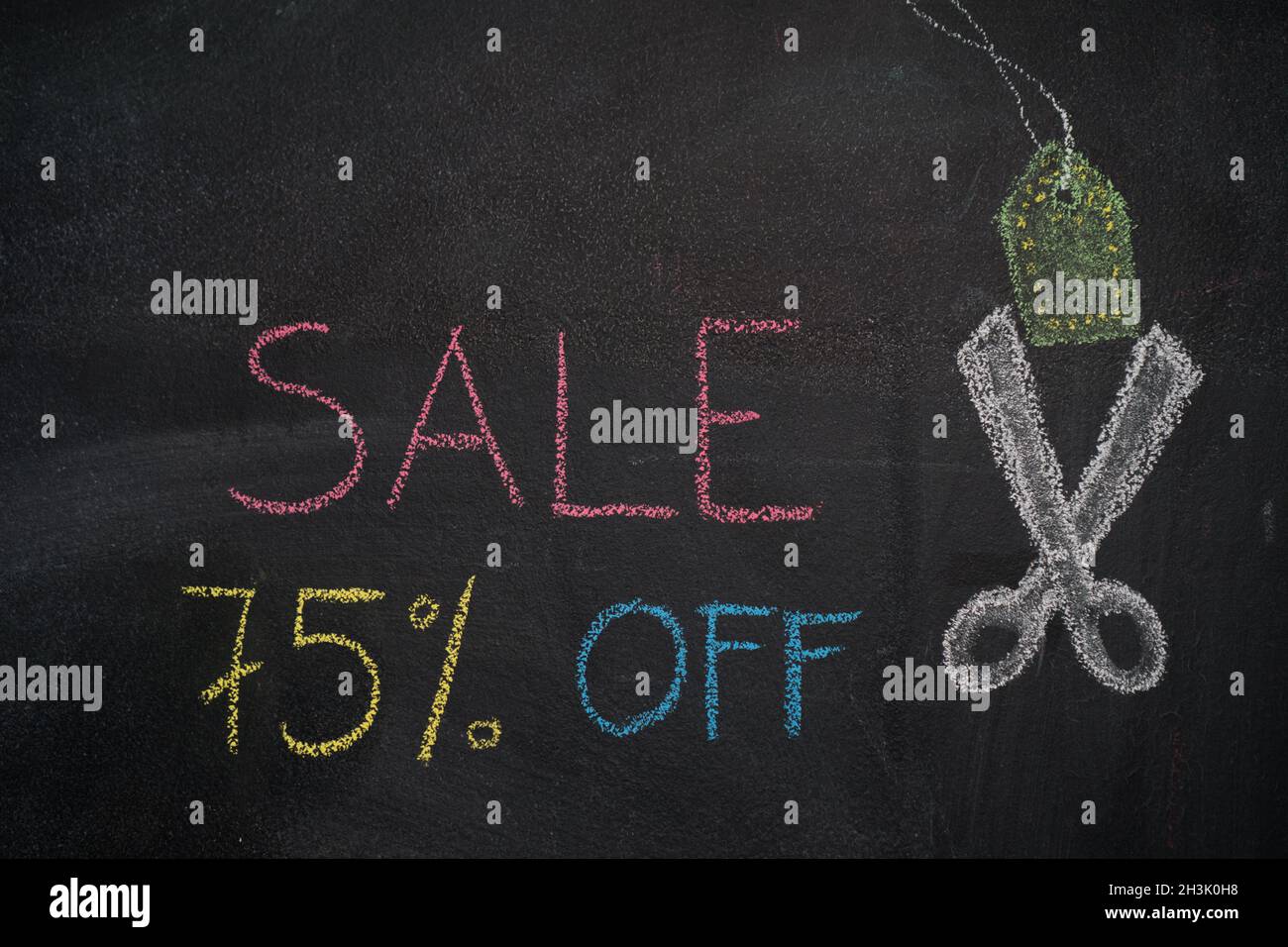 Sale sign 75 off hi-res stock photography and images - Alamy