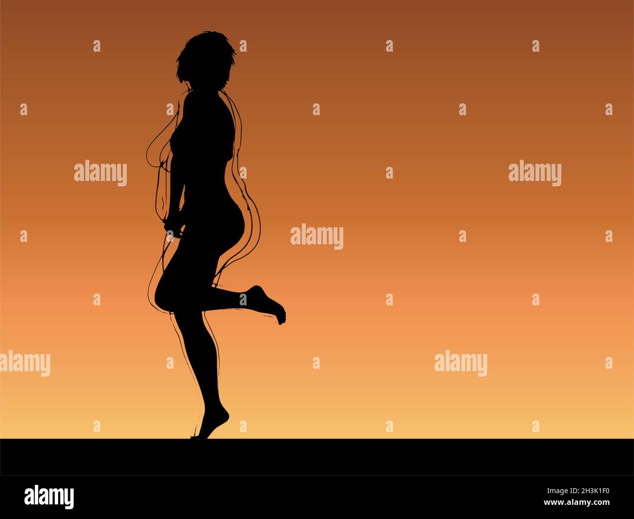 Conceptual fat overweight obese female vs slim fit healthy body after ...