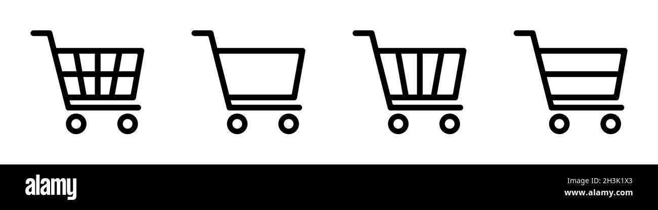 Shop cart icon symbol set simple design Stock Vector Image & Art - Alamy