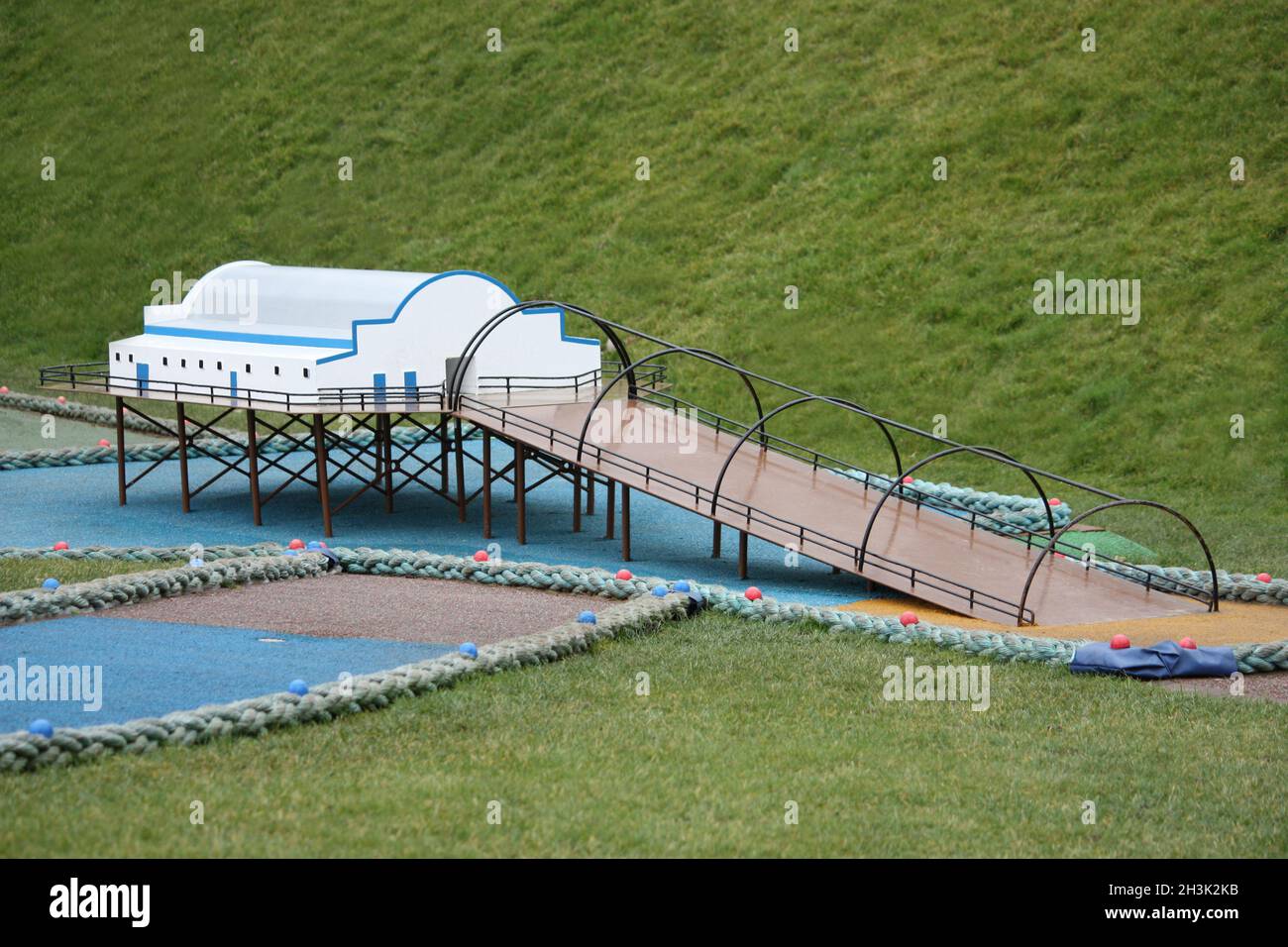 An Obstacle on a Crazy Golf Course Stock Photo - Alamy