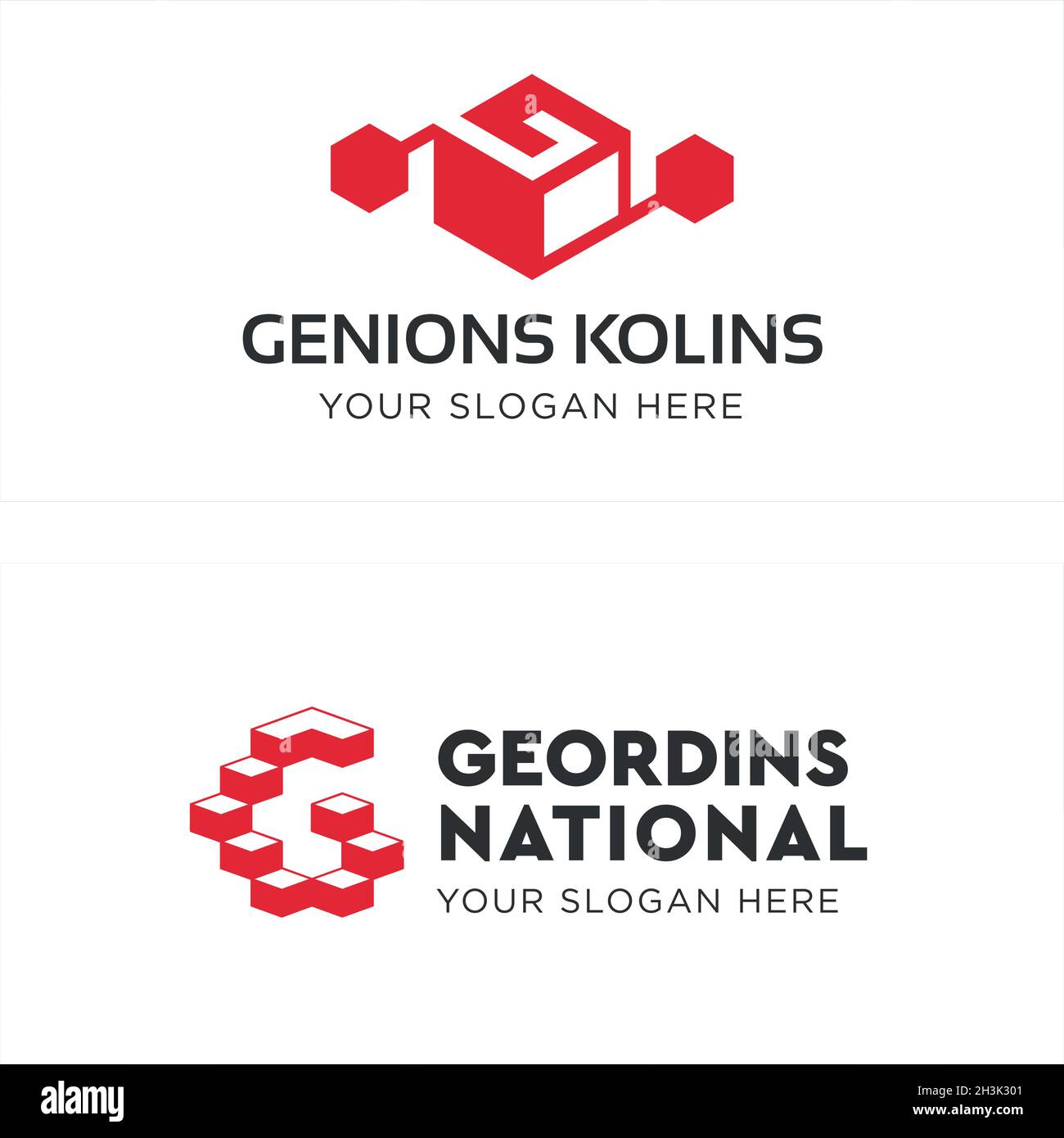 Letter G hexagon stairs technology logo design Stock Vector Image & Art ...