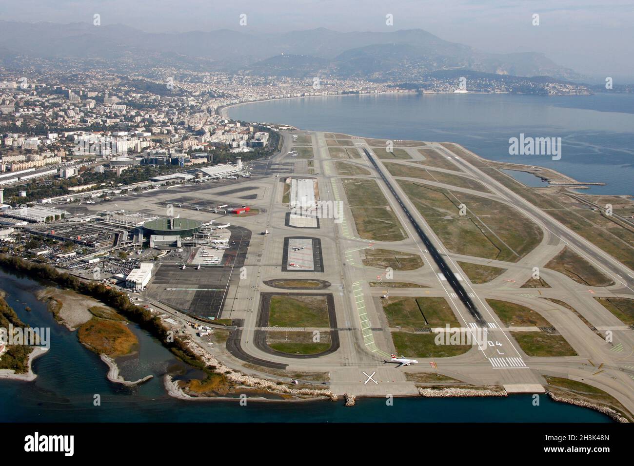 Nice airport france aerial hi-res stock photography and images - Alamy