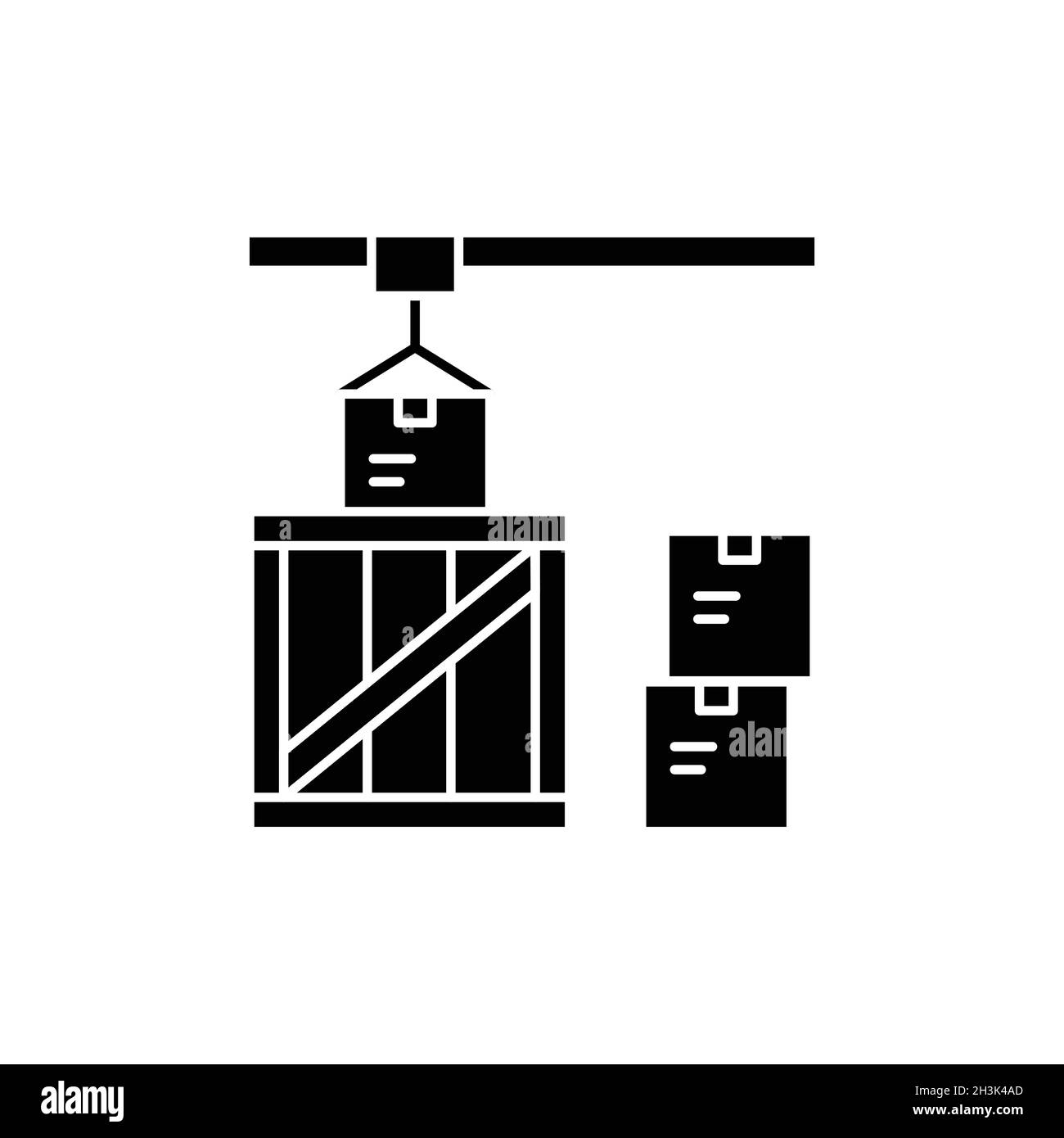 Packing orders olor line icon. Pictogram for web page, mobile app ...