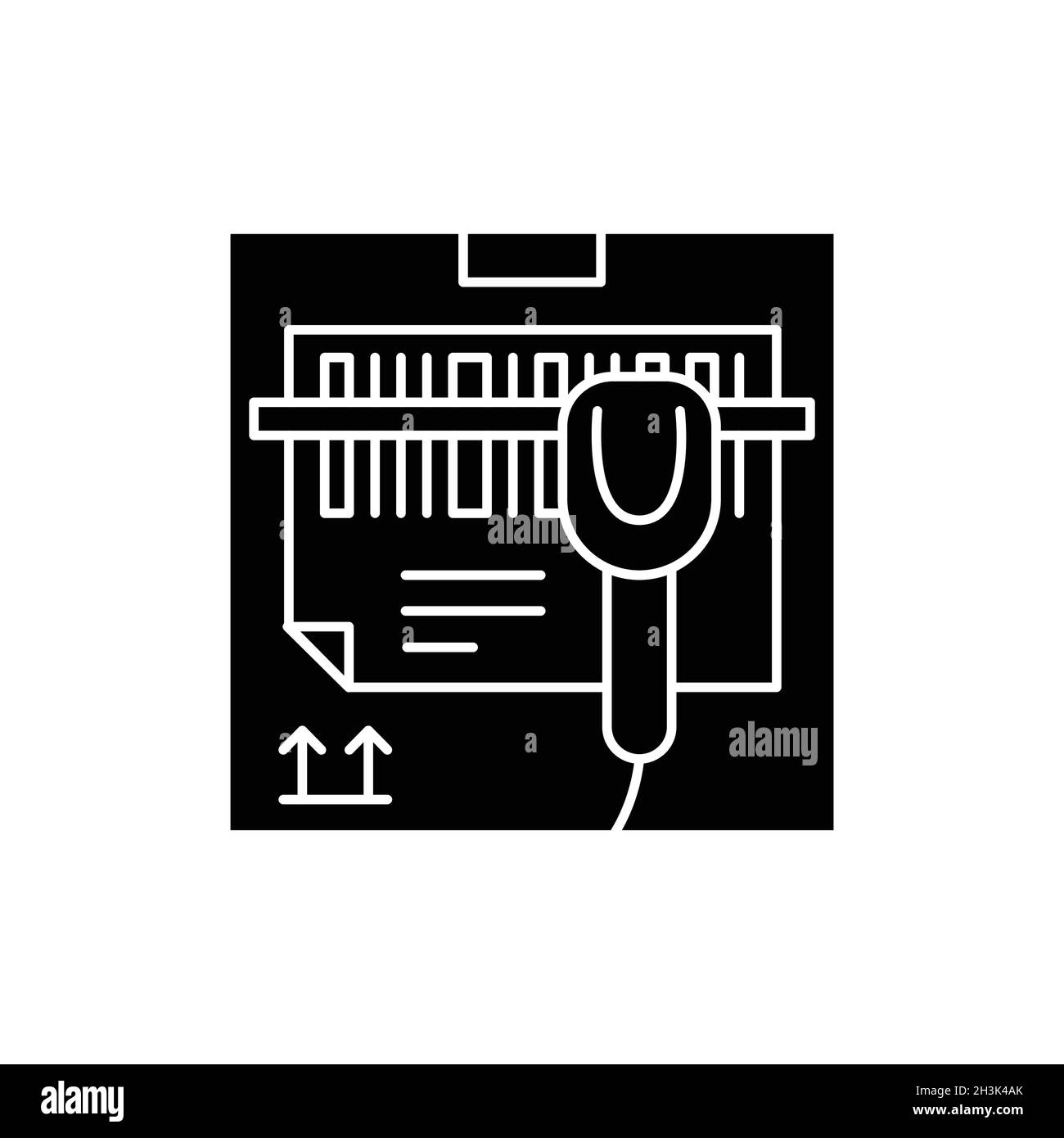 Barcode reading olor line icon. Pictogram for web page, mobile app ...