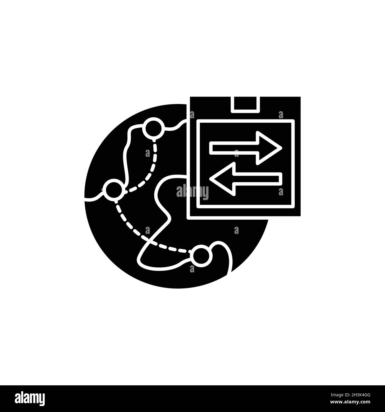 Import export service olor line icon. Pictogram for web page, mobile ...