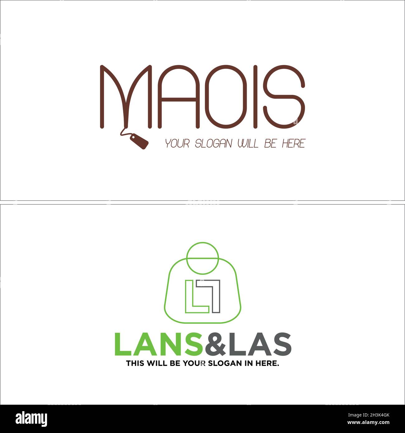 Modern retail business shopping bag price tag flat line art logo design ...