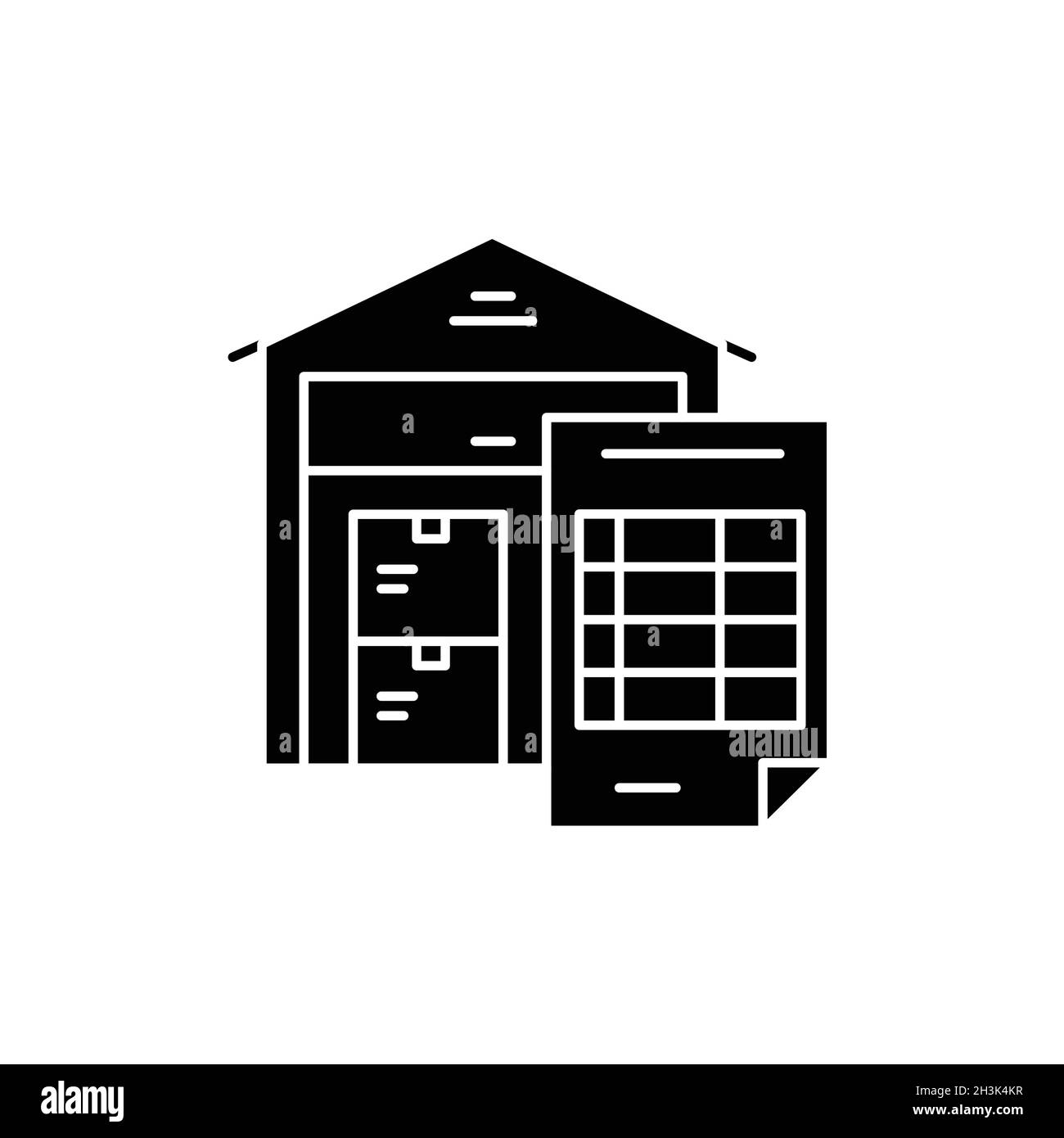 Inventory olor line icon. Pictogram for web page, mobile app, promo. UI ...