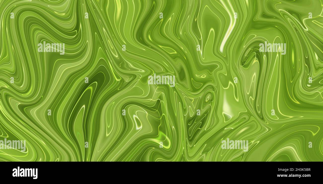 Transparent Green creativity, modern art. Ink colors are amazingly ...