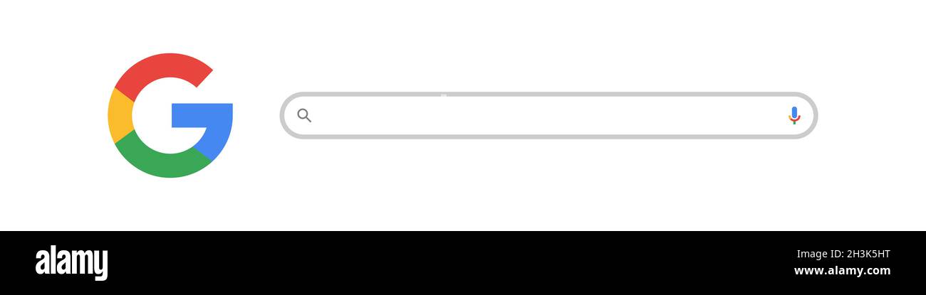 Google search bar in browser. Editorial image. Vinnitsia, Ukraine ...