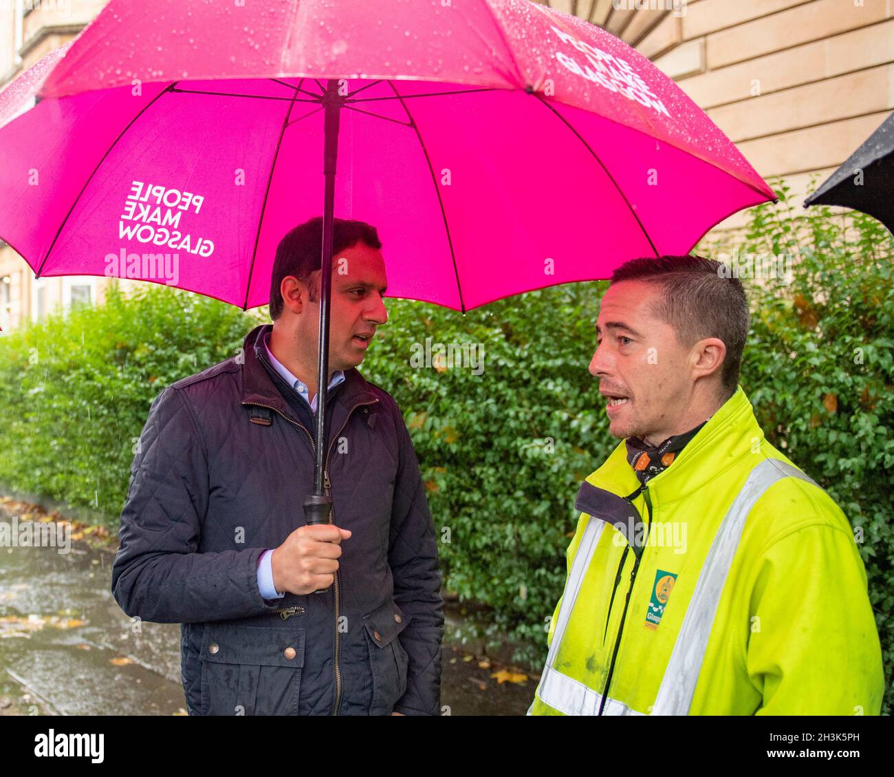 Glasgow Scotland Uk 29th Oct 2021 Pictured Anas Sarwar Msp