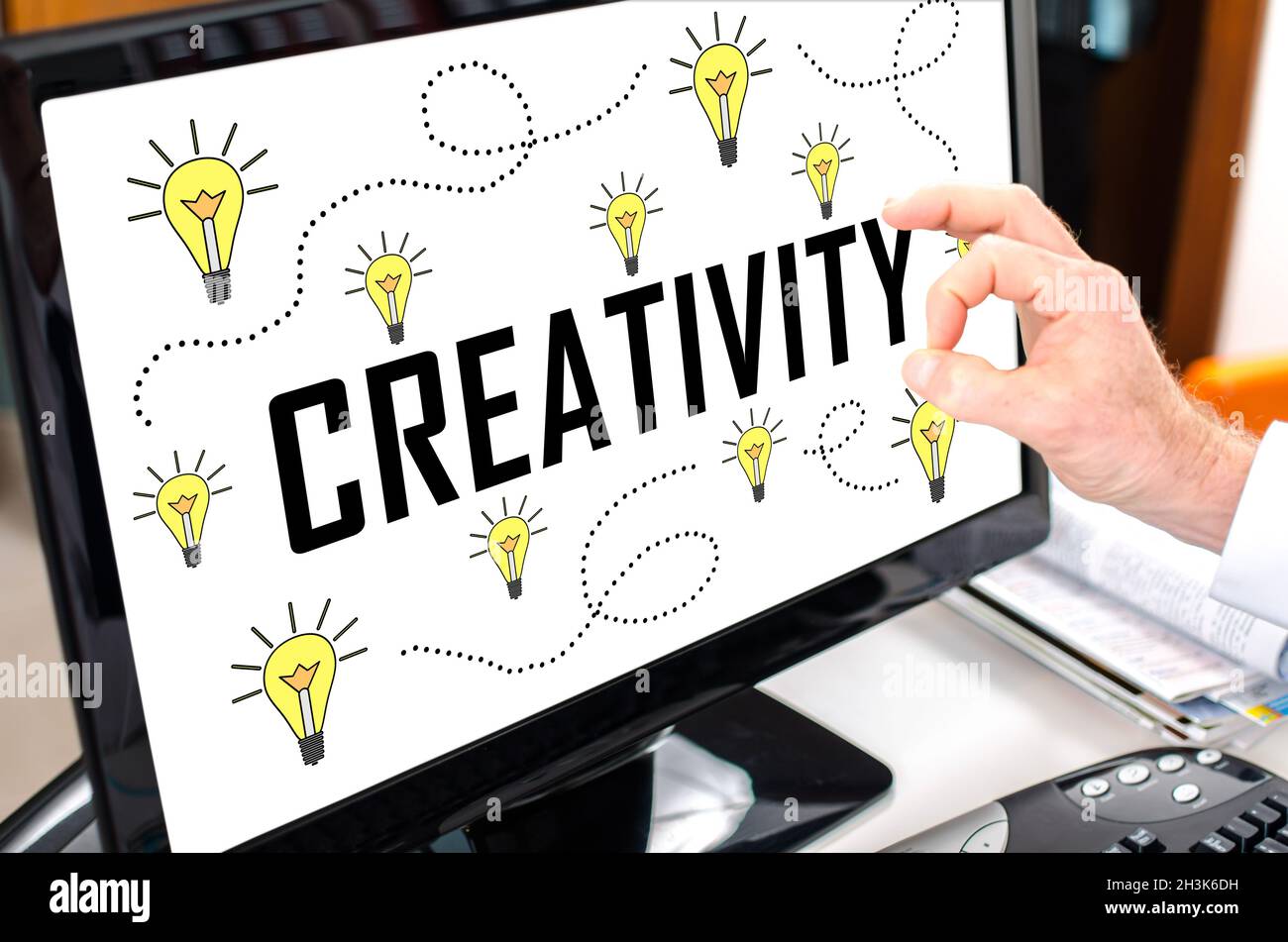 Creativity concept shown on a computer screen Stock Photo - Alamy