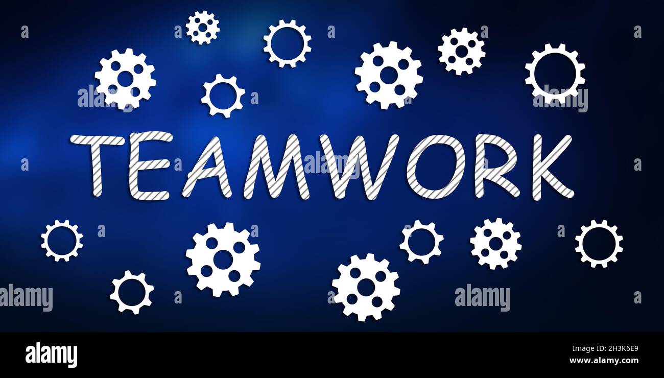 Illustration of a teamwork concept Stock Photo - Alamy