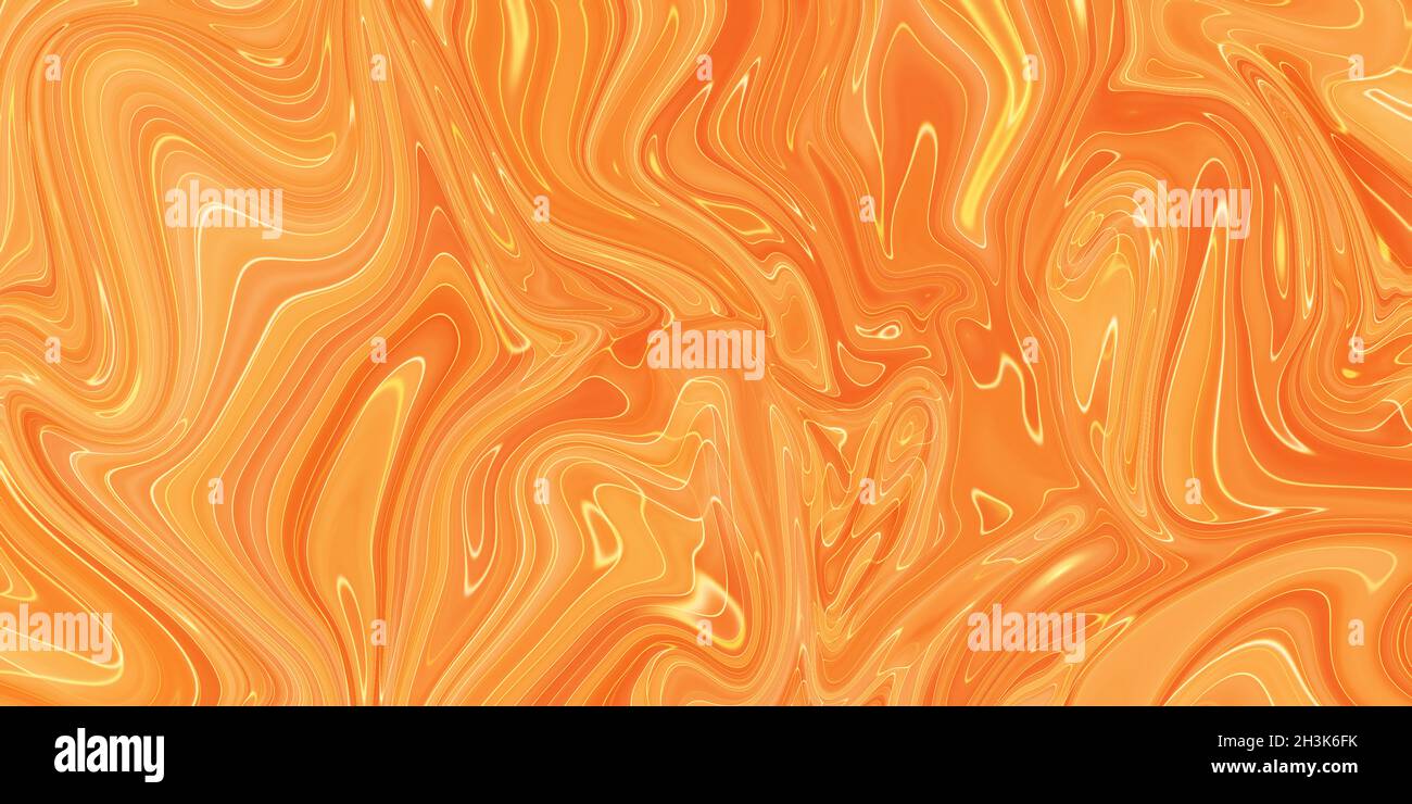 Abstract orange paint background. Acrylic texture with marble pattern ...