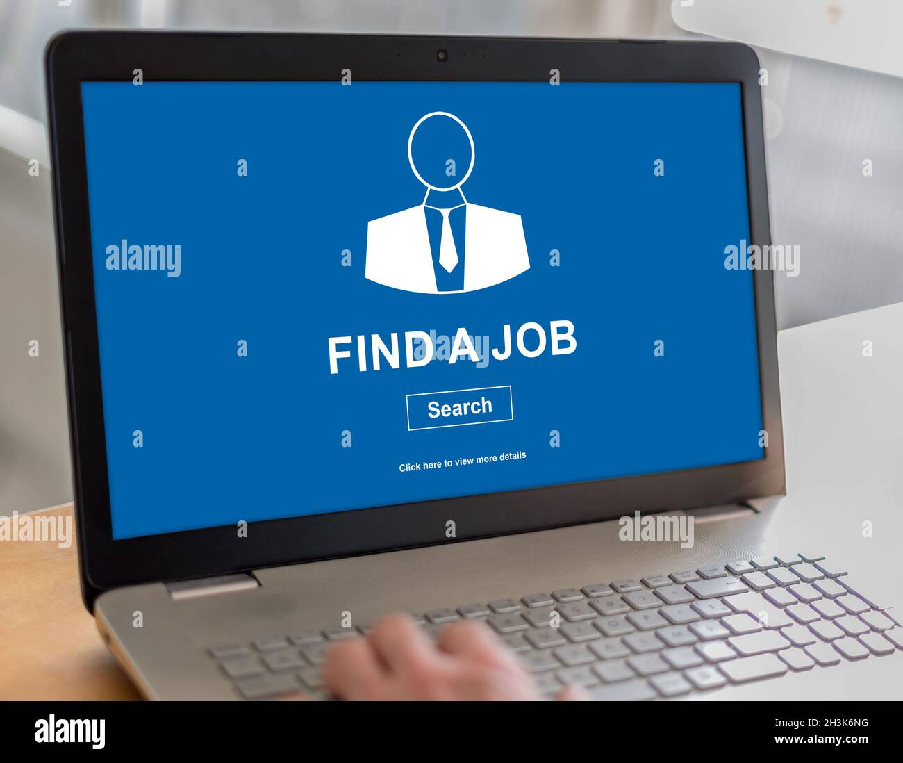 Laptop screen with job search concept Stock Photo - Alamy