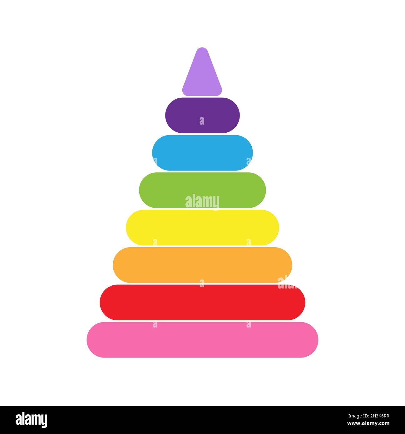 Pyramid icon for infographics, website, book. Children's educational ...