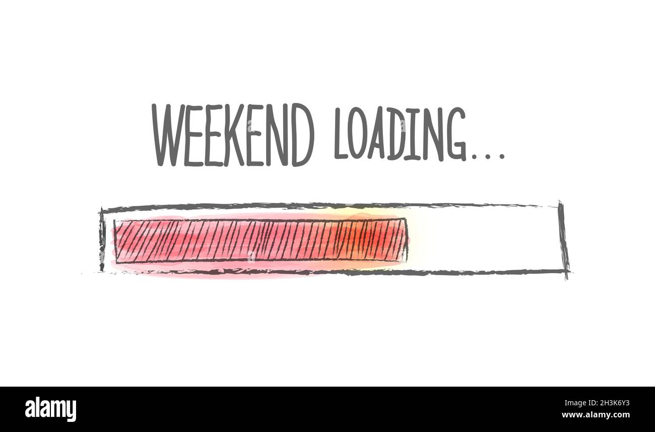 Weekend loading icon. Vector illustration for websites and applications ...