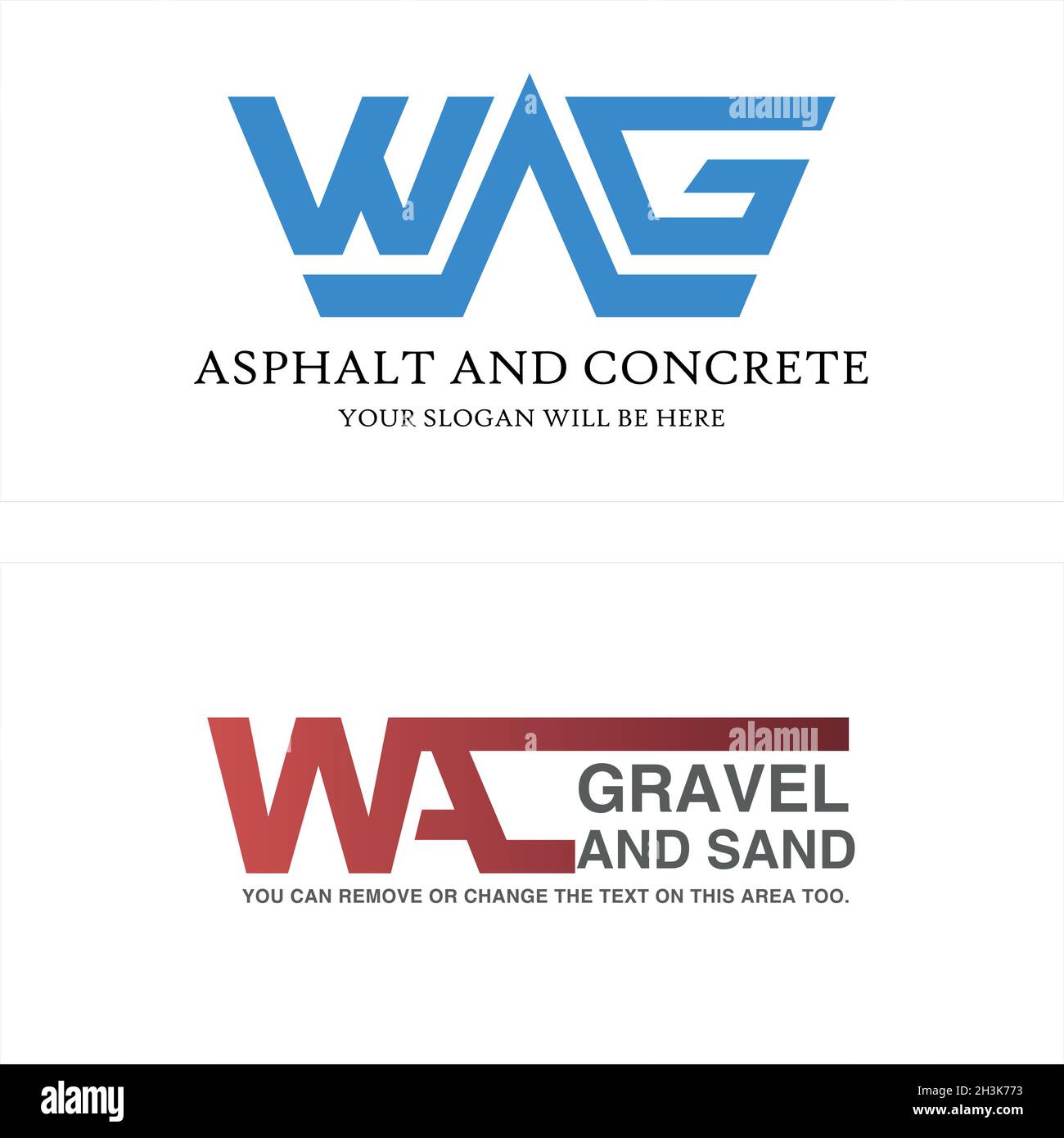 Modern business company wordmark initial letter logo design Stock ...