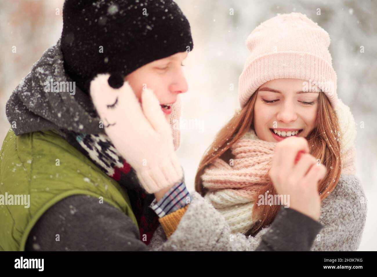 Cute winter hats Stock Photo - Alamy