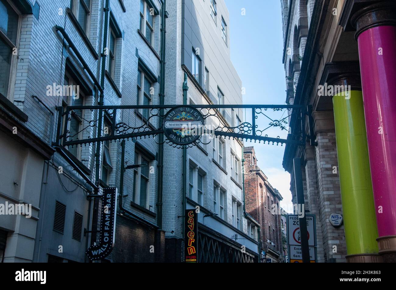 Around the UK - A day out in Liverpool - Mathew Street Signage Stock ...