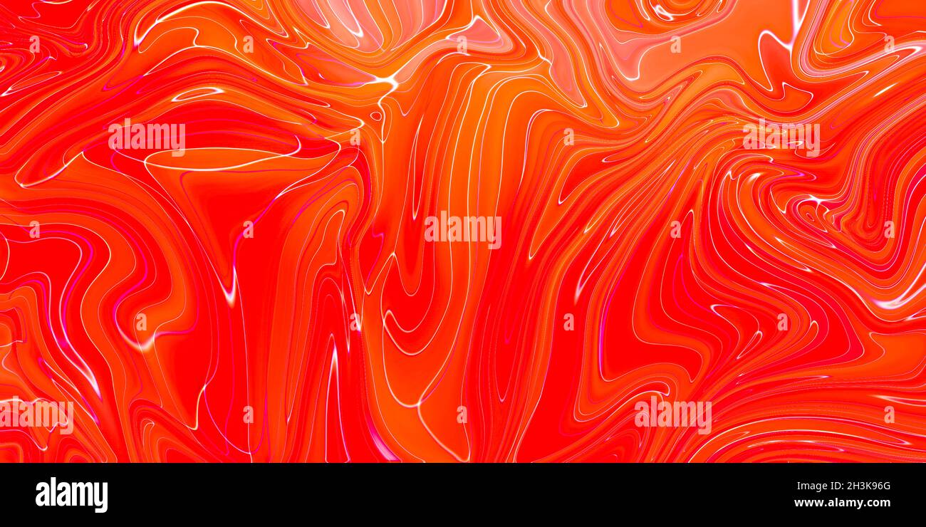 Abstract orange paint background. Acrylic texture with marble pattern ...