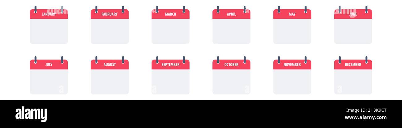 Calendar icon symbol set simple design Stock Vector Image & Art - Alamy