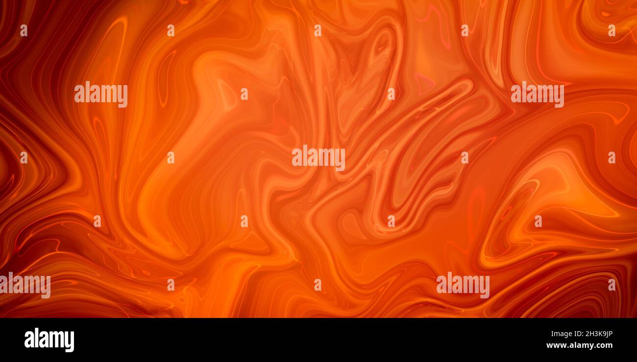 Abstract orange paint background. Acrylic texture with marble pattern ...