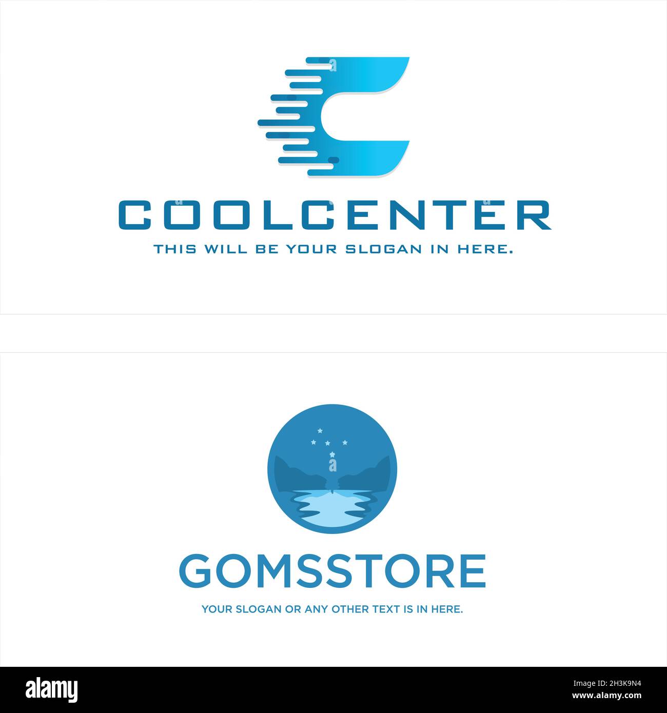 Modern letter C river business company logo design Stock Vector Image ...