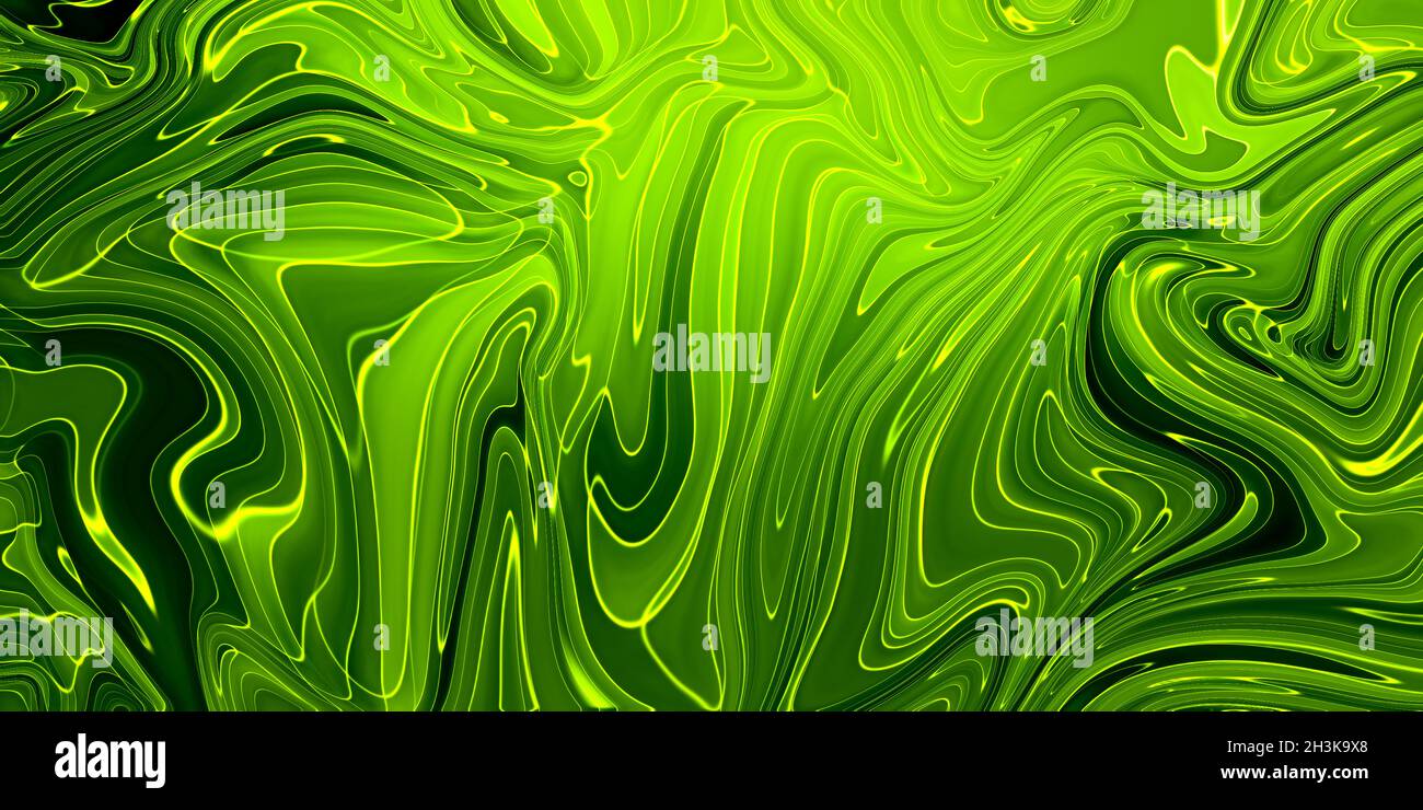 Transparent Green creativity, modern art. Ink colors are amazingly ...