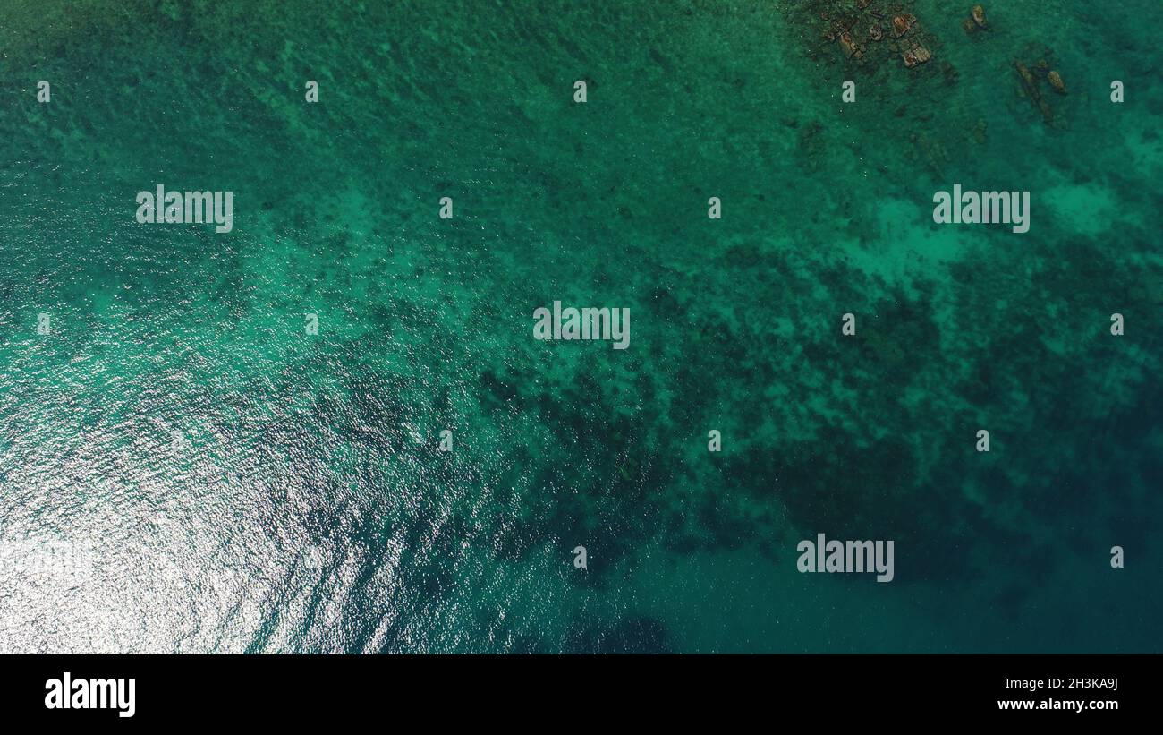 Aerial view of sea water surface Stock Photo - Alamy