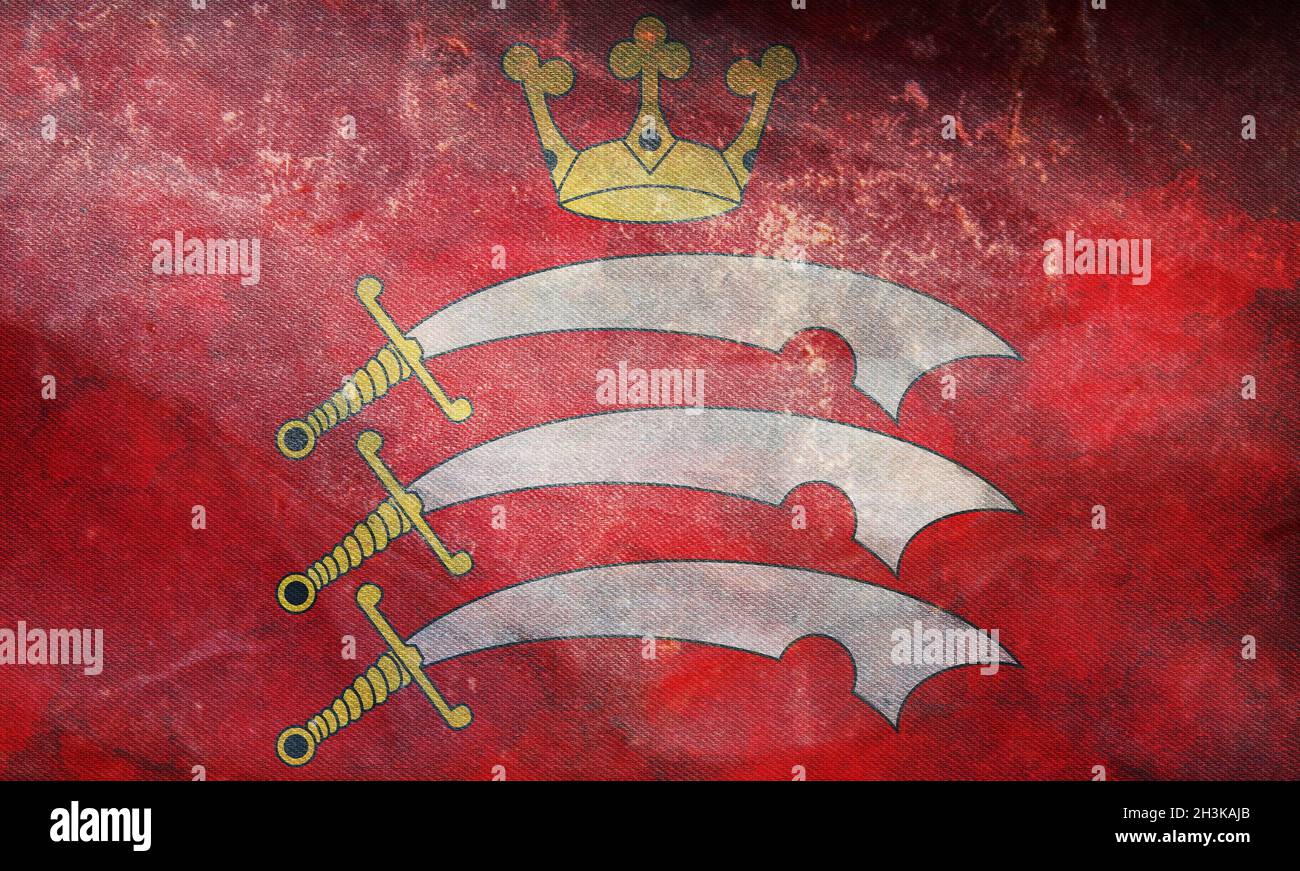 Top view of retro flag of Middlesex county with grunge texture no ...